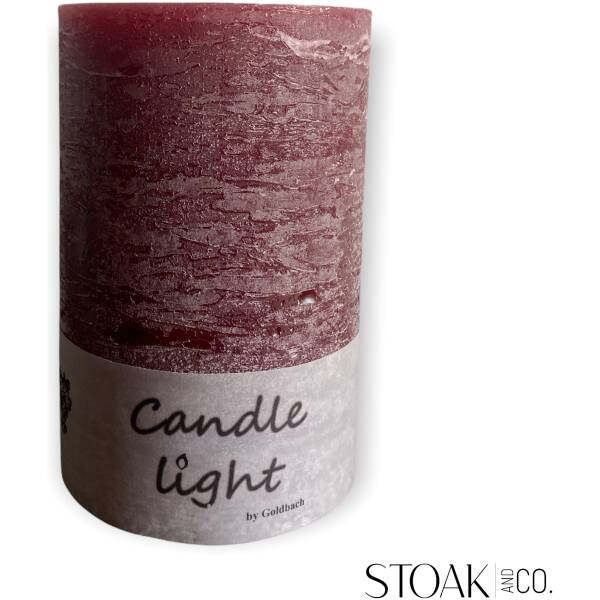 Rustiek rode kaars 15cm - Stoak & co.